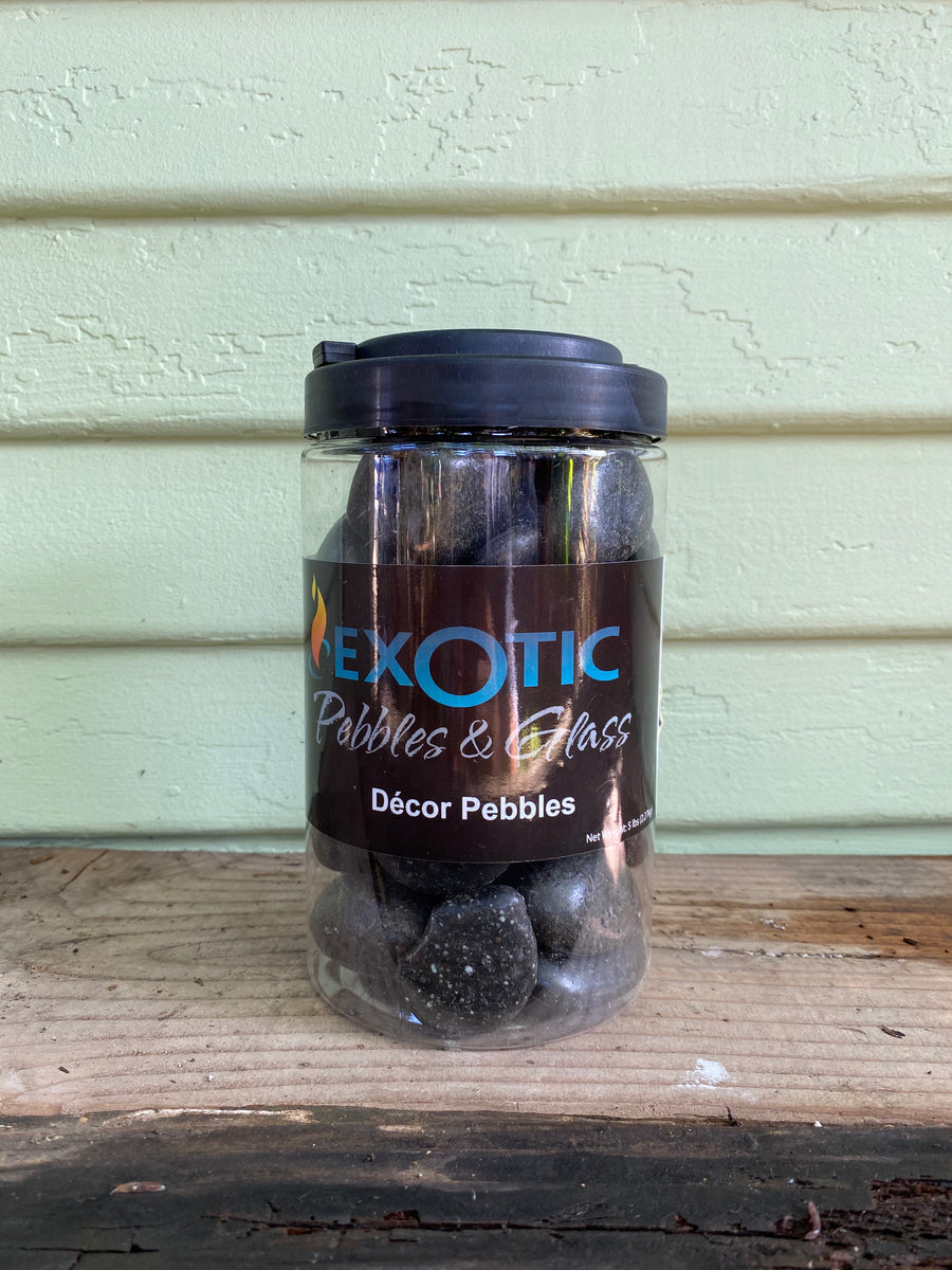 Black Polished Pebbles | Mickey Hargitay Plants